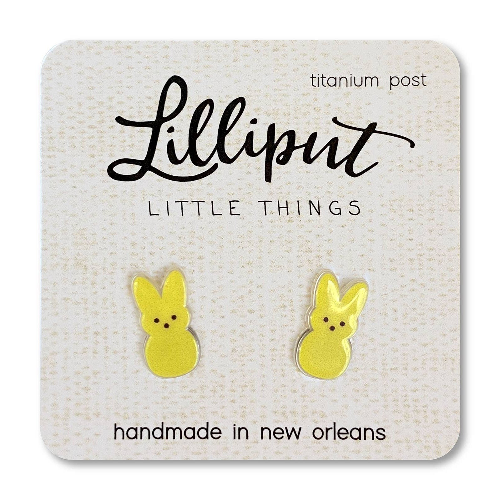 Marshmallow Easter Bunny Earrings – Poppy & Pomelo