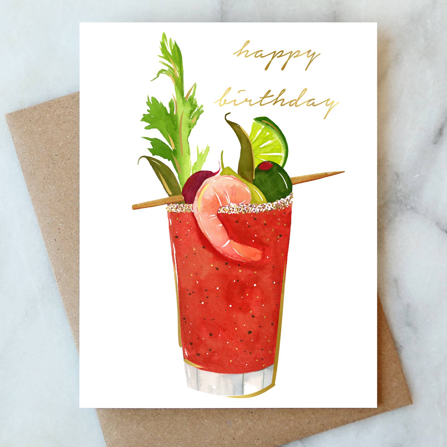 Bloody Mary Birthday Greeting Card – Poppy & Pomelo